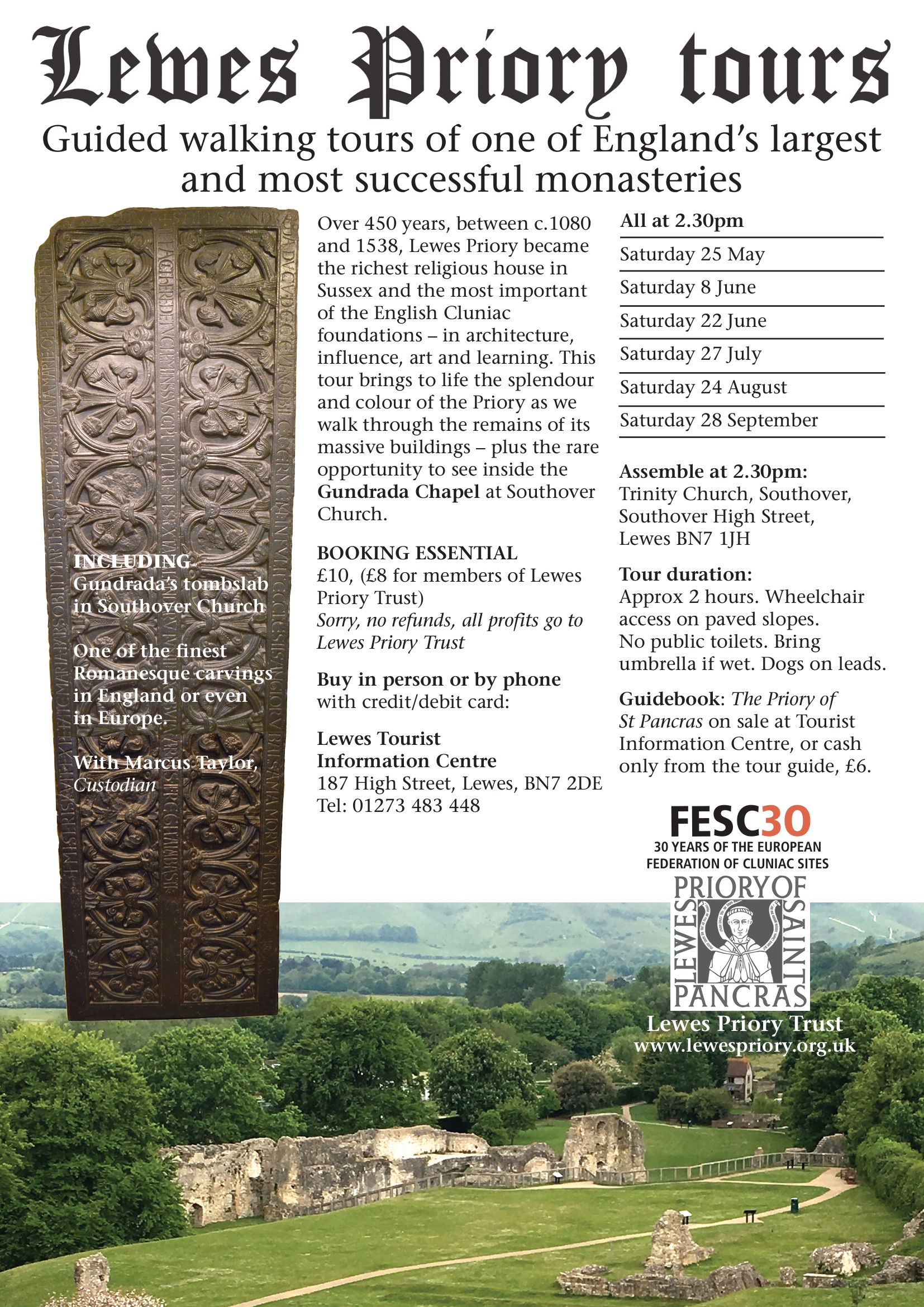 Lewes Priory Guided Tours, May to September 2024 | Lewes History Group